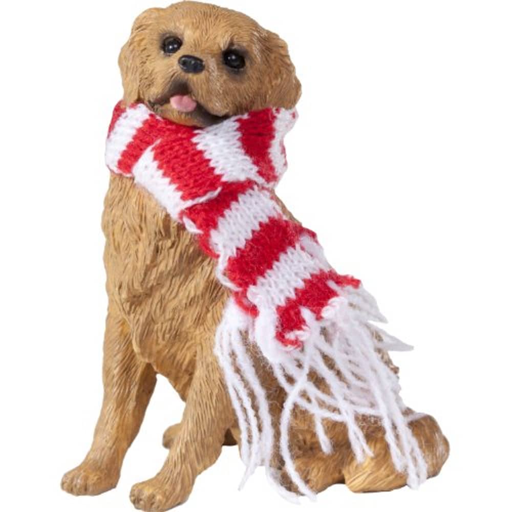 تسوّق Sandicast Golden Retriever With Red And White Scarf Christmas ...