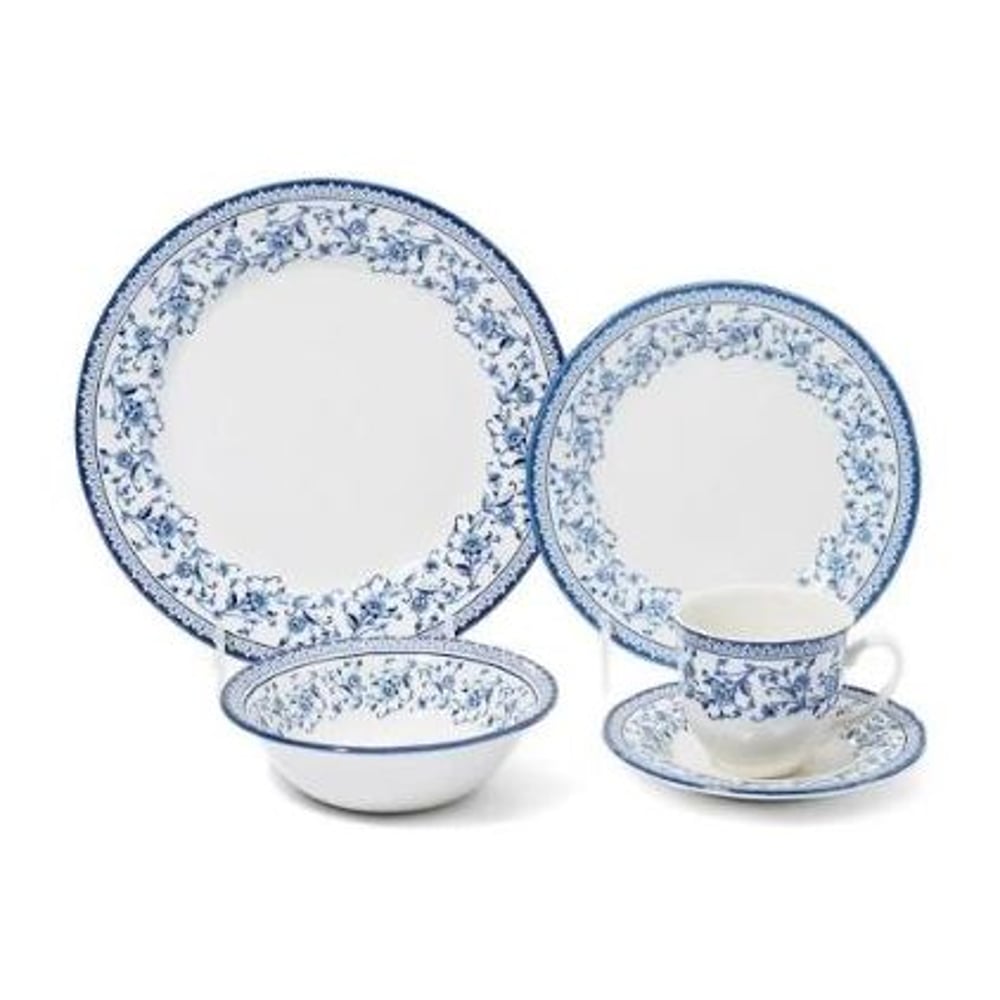 Aster Dinner Set White/Blue price in Bahrain, Buy Aster Dinner Set ...
