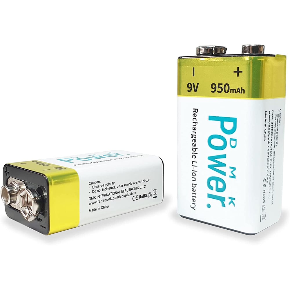 اشترِ Dmk Power 9v 950mah Rechargeable Li-ion Batteries, Low Self ...