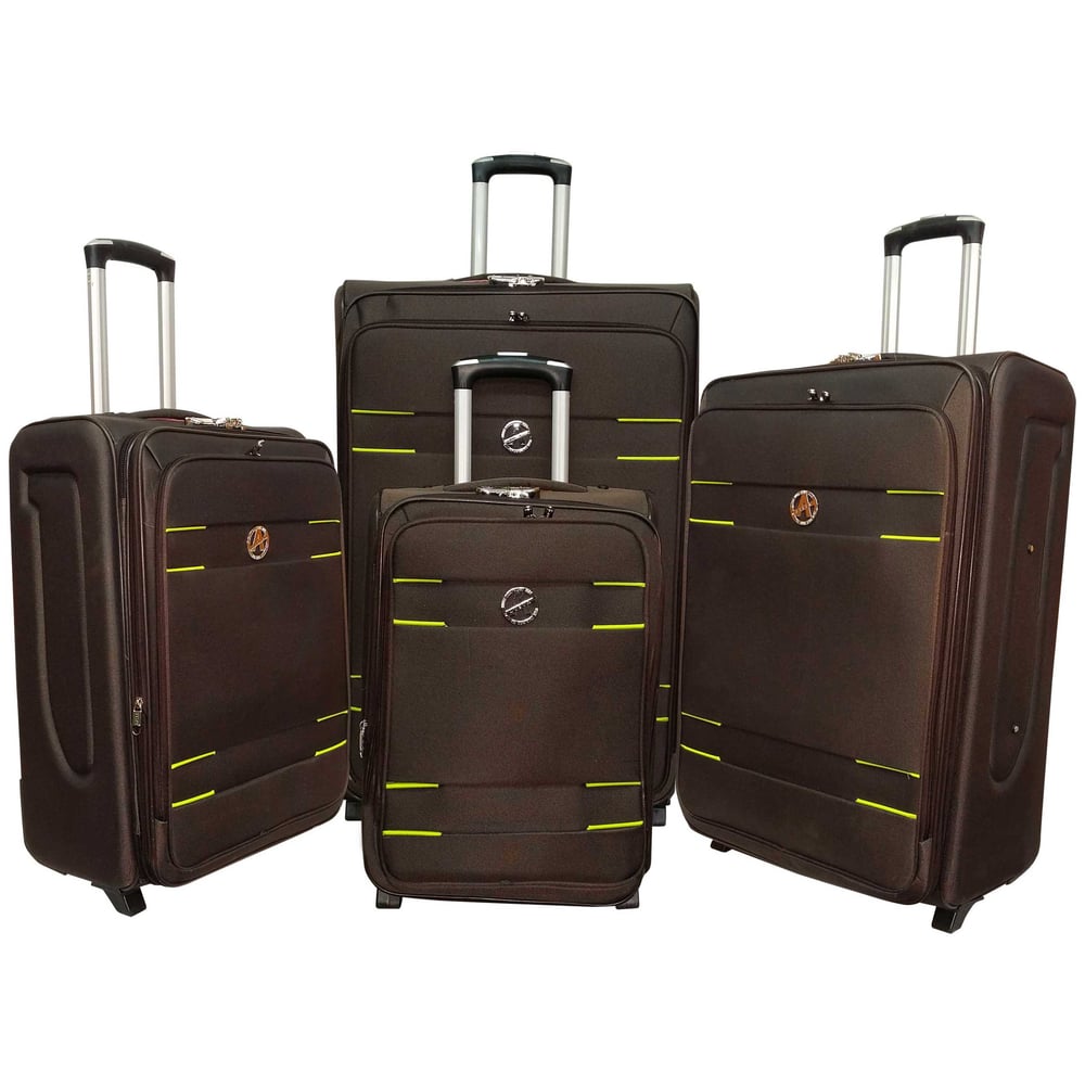 Visit Eva 4pc Nylon Soft Luggage Trolley Bags Set Coffee price in ...