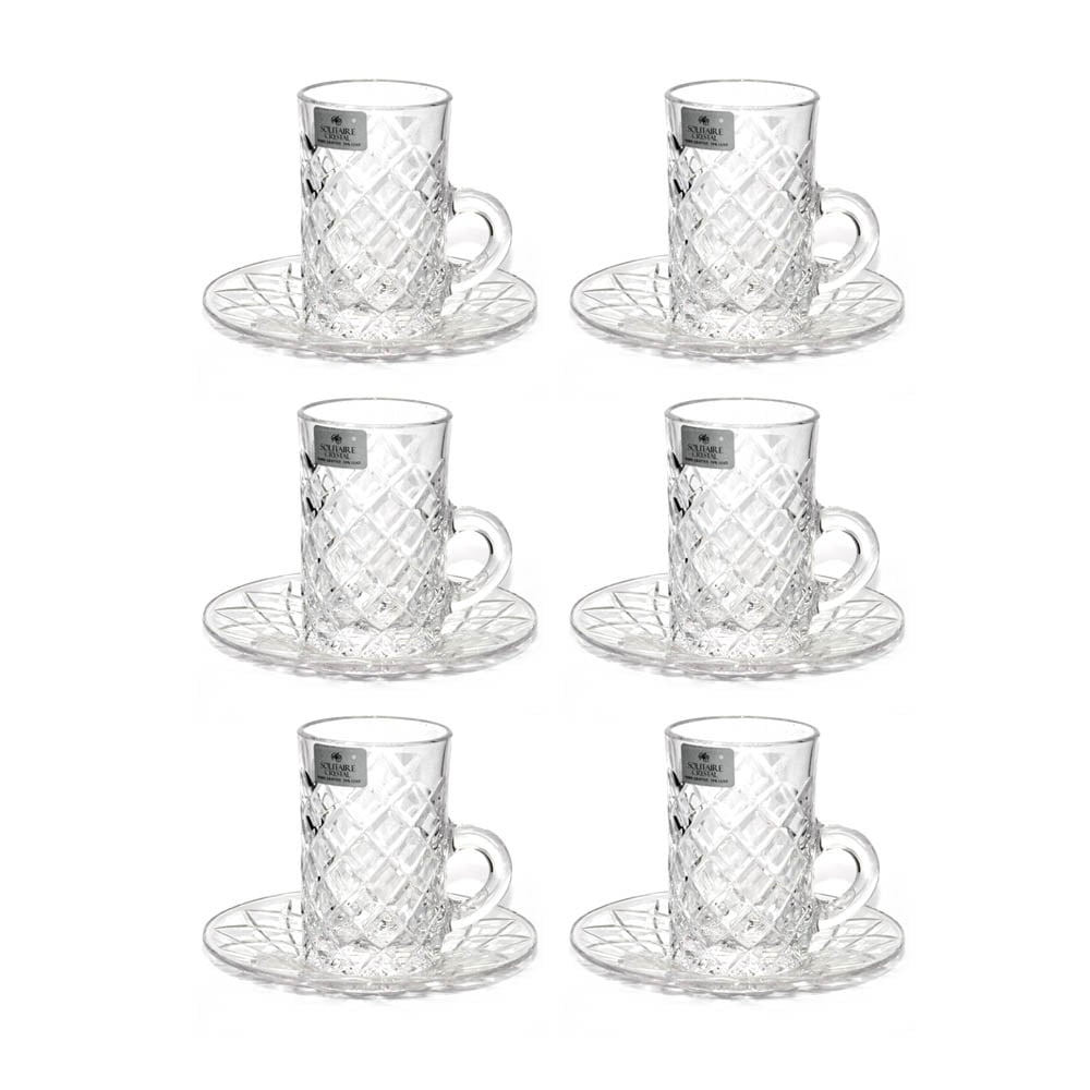 Buy Solitaire 12-Piece Estican Tea Cups and Saucer Set Diamond Online ...