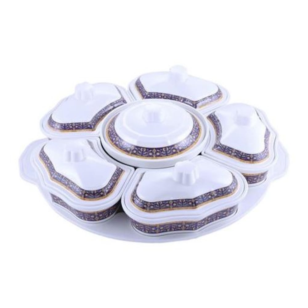 Hoover 14pcs Revolving Server Set White/Blue price in Bahrain, Buy ...