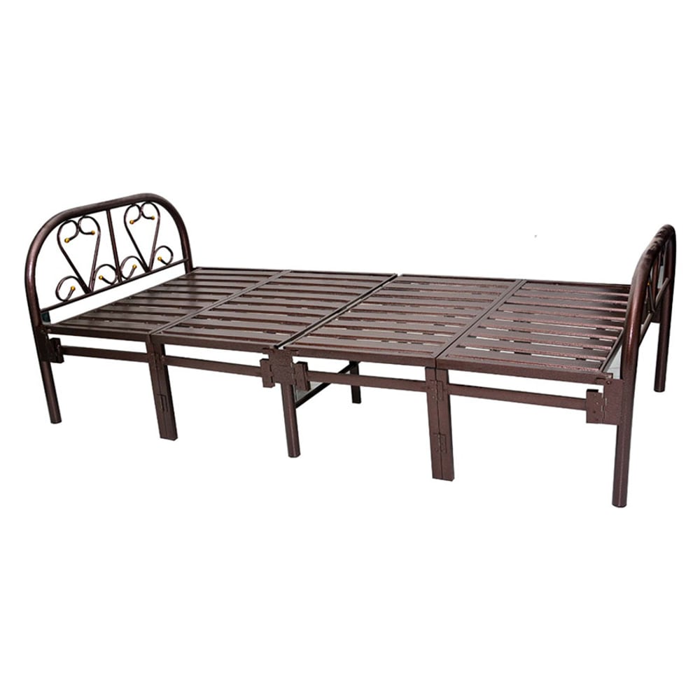 Buy Karnak Single Folding Bed, Portable & Lightweight Metal Bed Frame ...