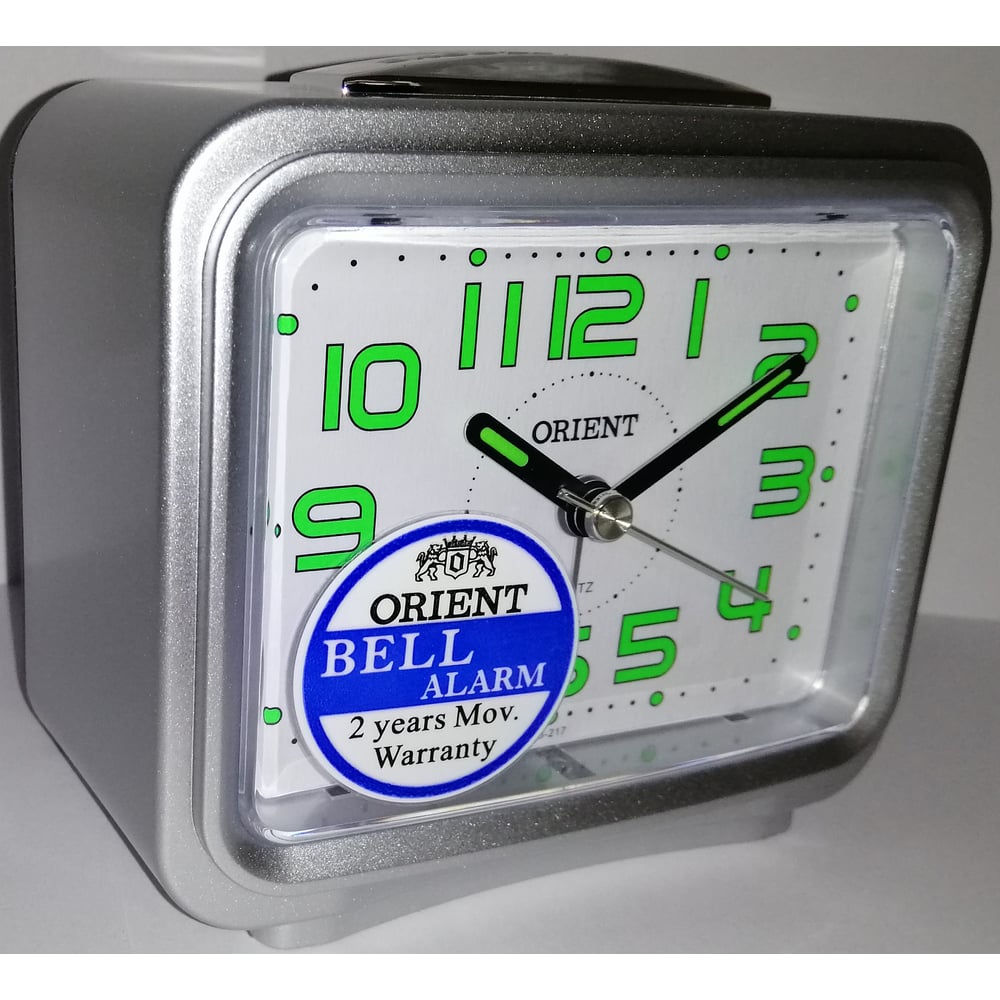 Buy Orient Timepiece OC-TB-217SW Desk Alarm Clock, Silver and White ...