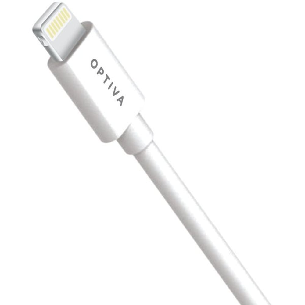 Buy Optiva Lightning Cable 1m White Online in UAE | Sharaf DG