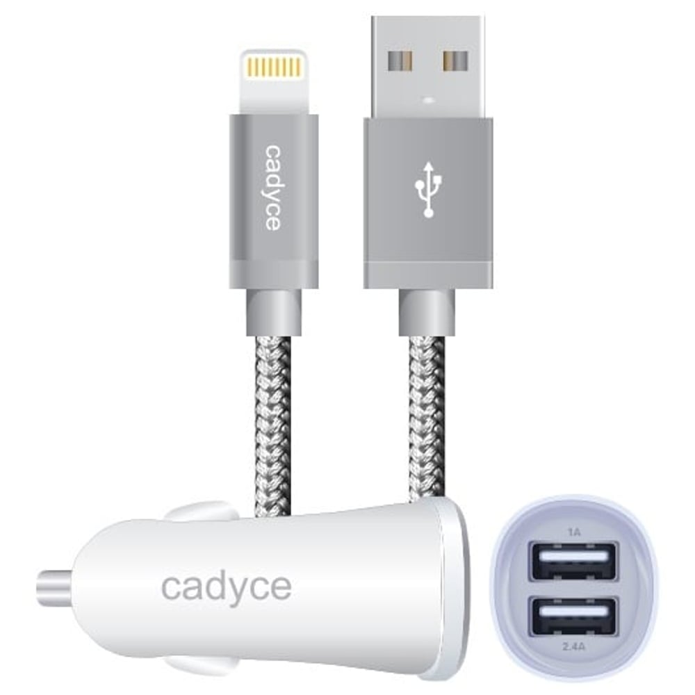 Cadyce CA-CCL1 3.4A Dual Car Charger W/Lightning Cable Gold 1m Online ...