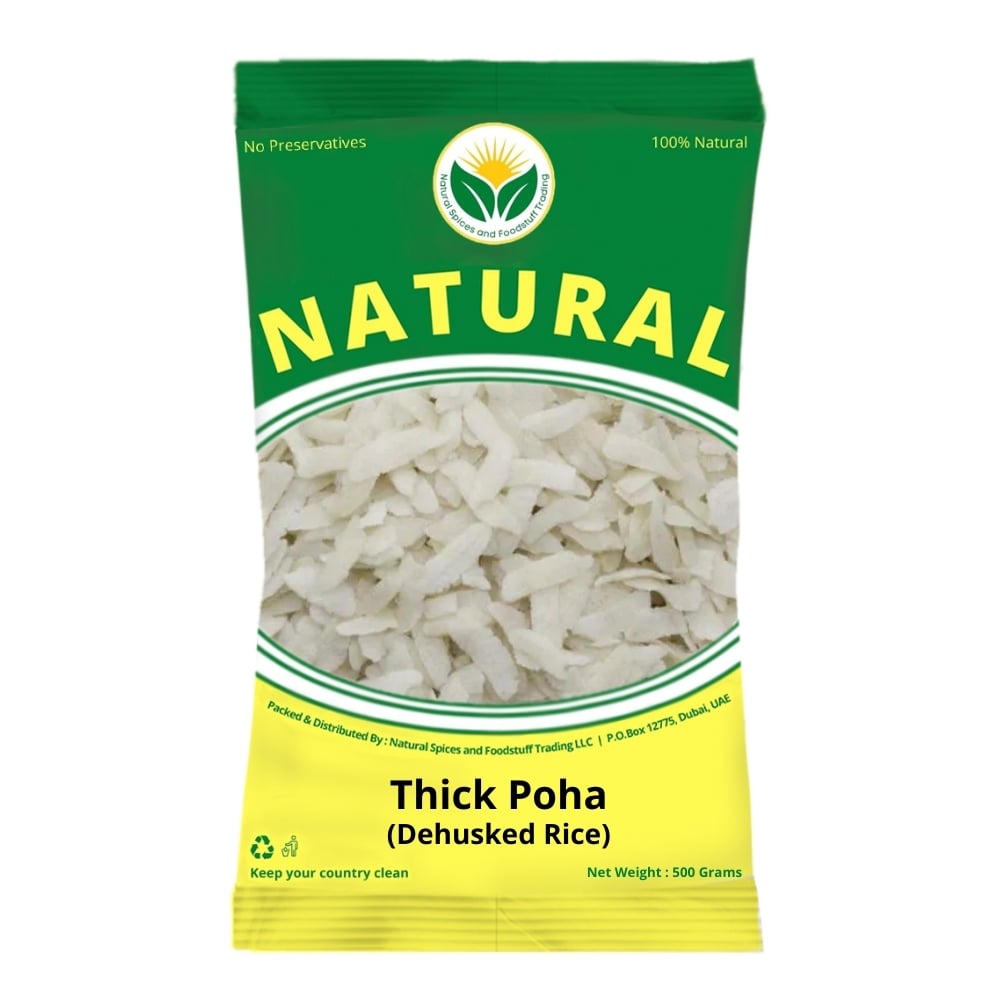 Buy Natural Fresh White Poha (thick) 1.5kg Online in UAE | Sharaf DG