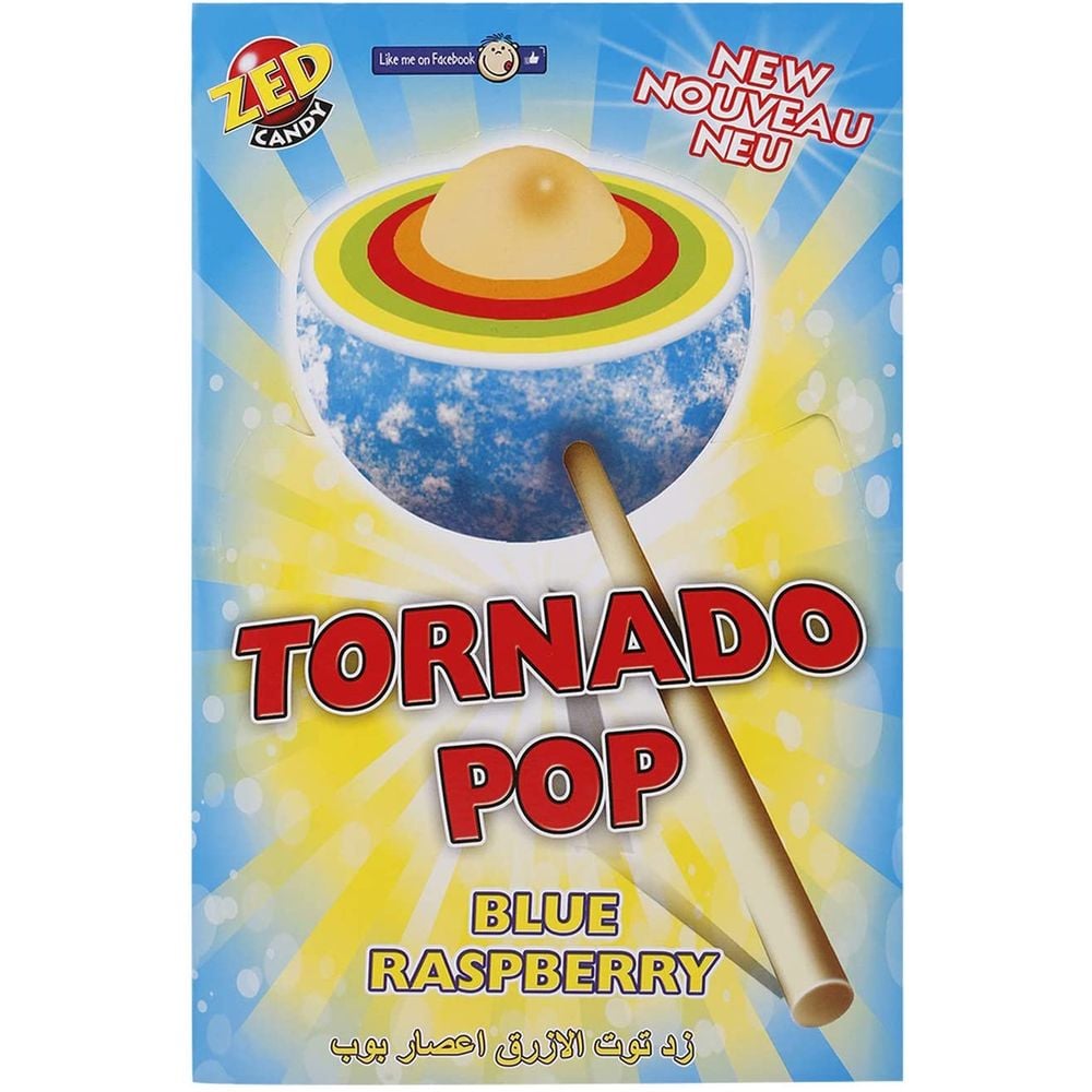 ZED Candy Blue Raspberry Tornado Pop 60gm (Pack of 15pcs) Online ...