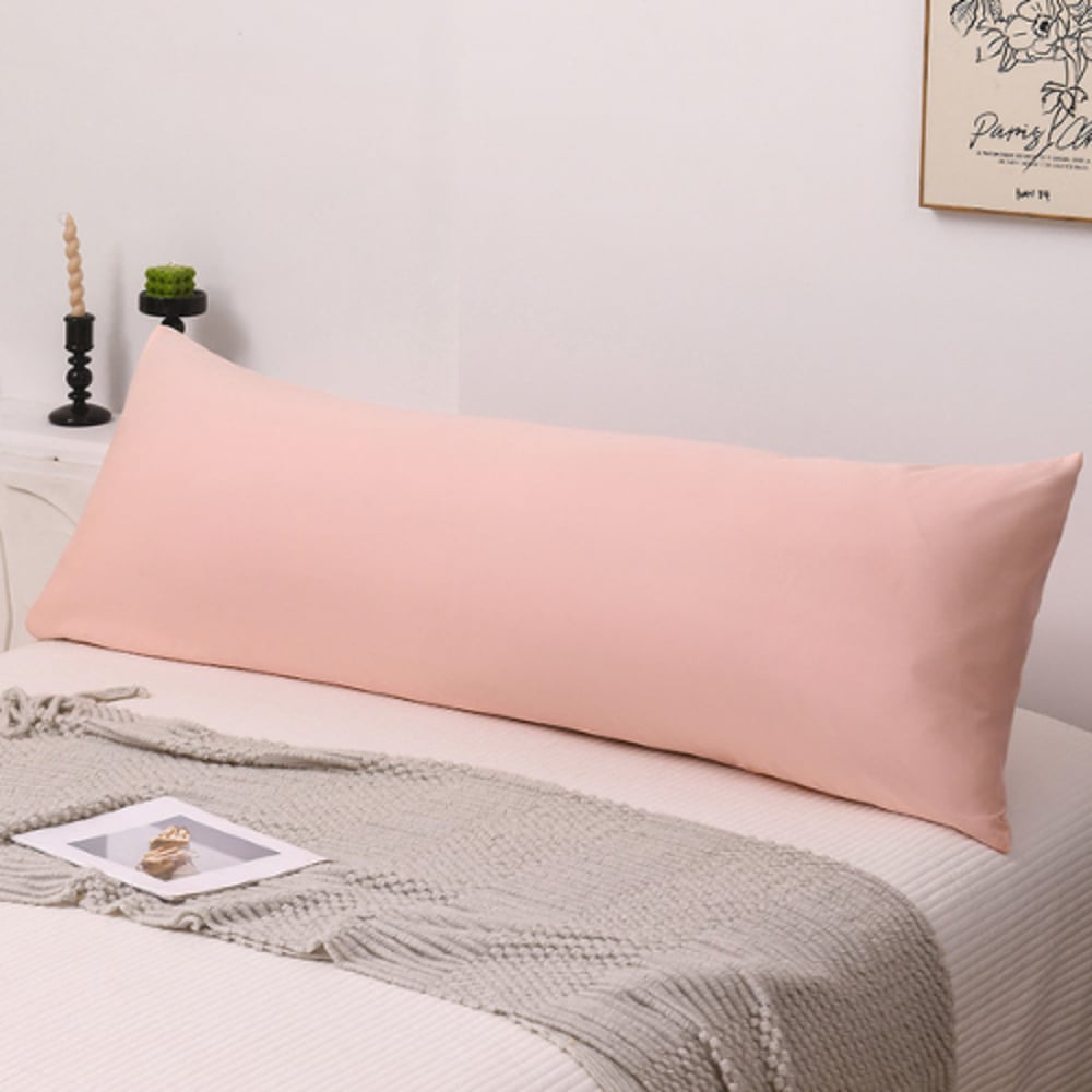 Buy LUNA HOME 1 Piece Long Body Pillow Case, Plain Peach Color Online ...