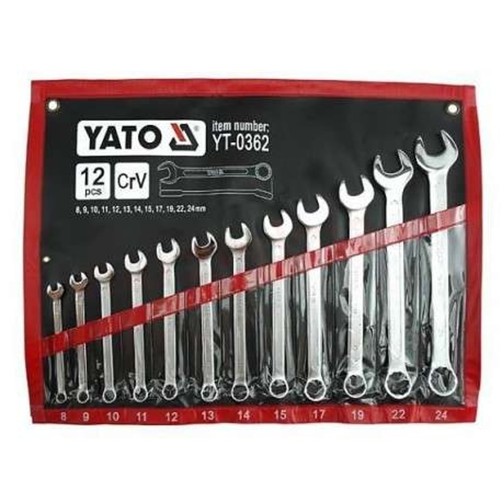 Buy 12Pcs Combination Spanner Set (8-24mm) Yato Brand YT-0362 Online in ...