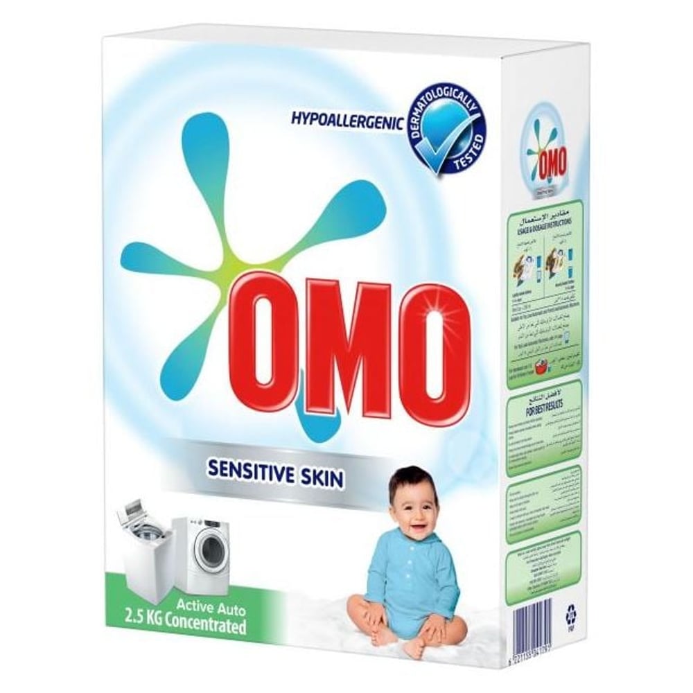 Buy OMO Active Auto Laundry Detergent Powder Sensitive Skin 2.5Kg ...