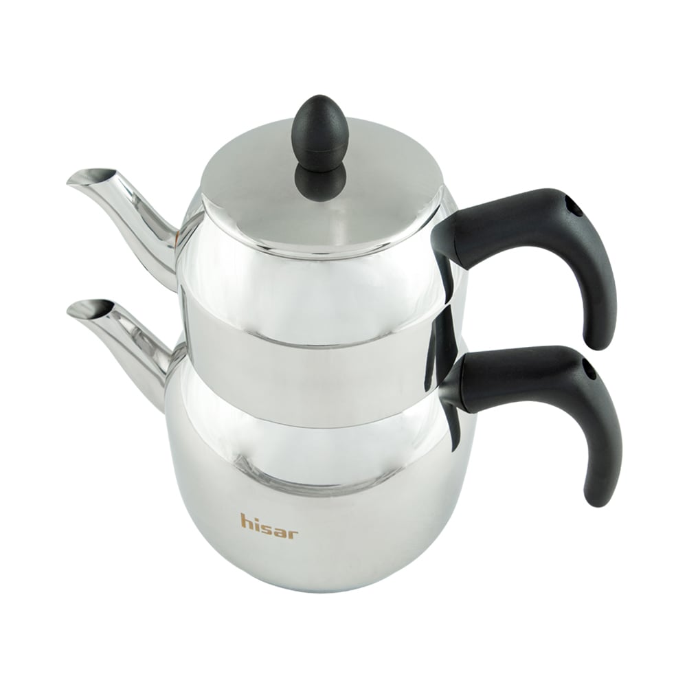 تسوّق Hisar Bahama Double Stovetop Teapot Set, Black, 18/10 Stainless ...