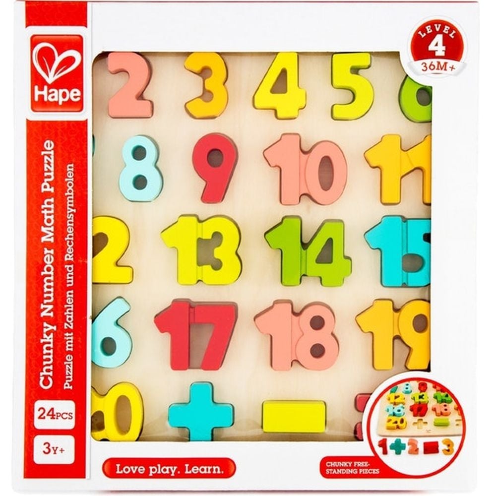 Buy Hape 6943478018709 Wooden Chunky Number Puzzle Toy Online in UAE ...