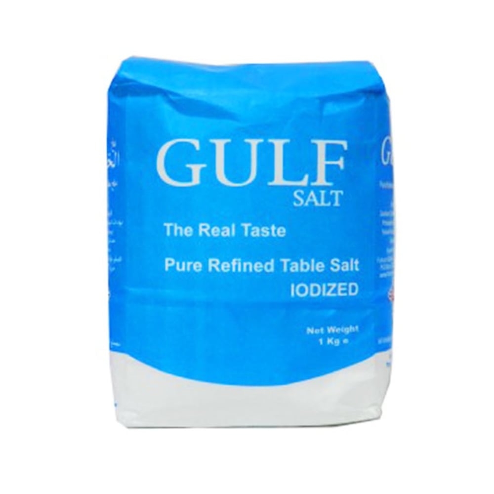 Buy Gulf Salt Pure Refined Iodized Table Salt 1kg Online in UAE | Sharaf DG