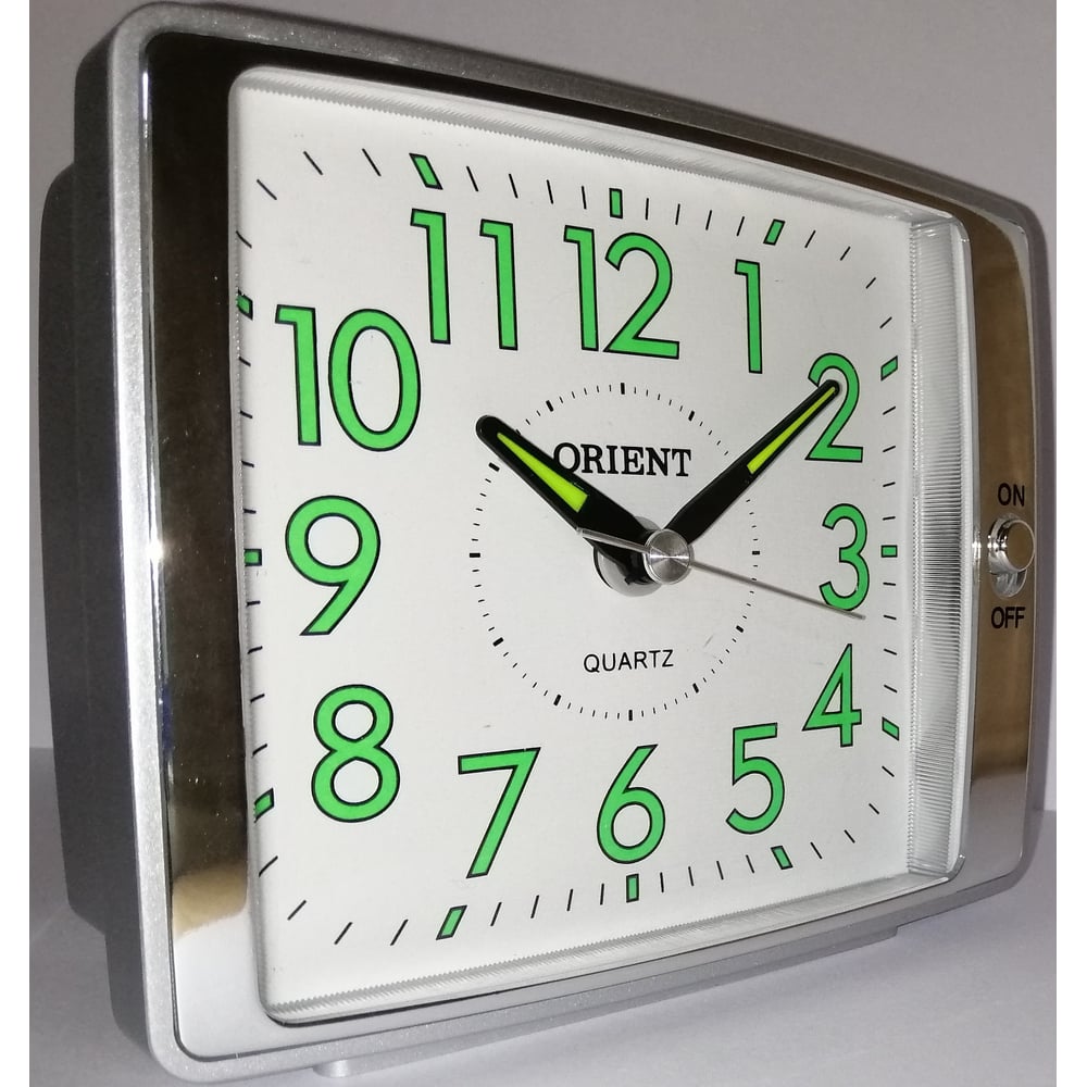 Buy Orient Timepiece OC-TE-034SW Desk Alarm Clock, Silver and White ...