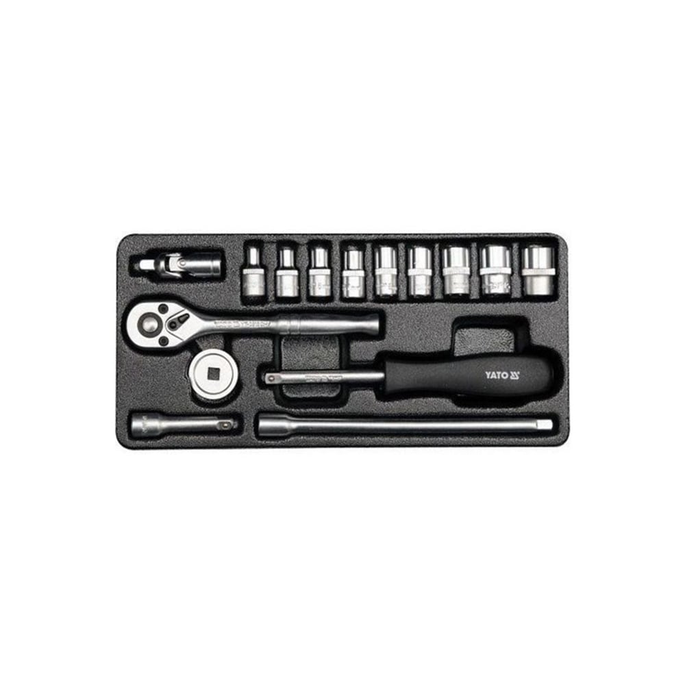 Buy Socket Sets 15pcs/set 1/4″Dr Metal Box Yato Brand YT-14411 Online ...
