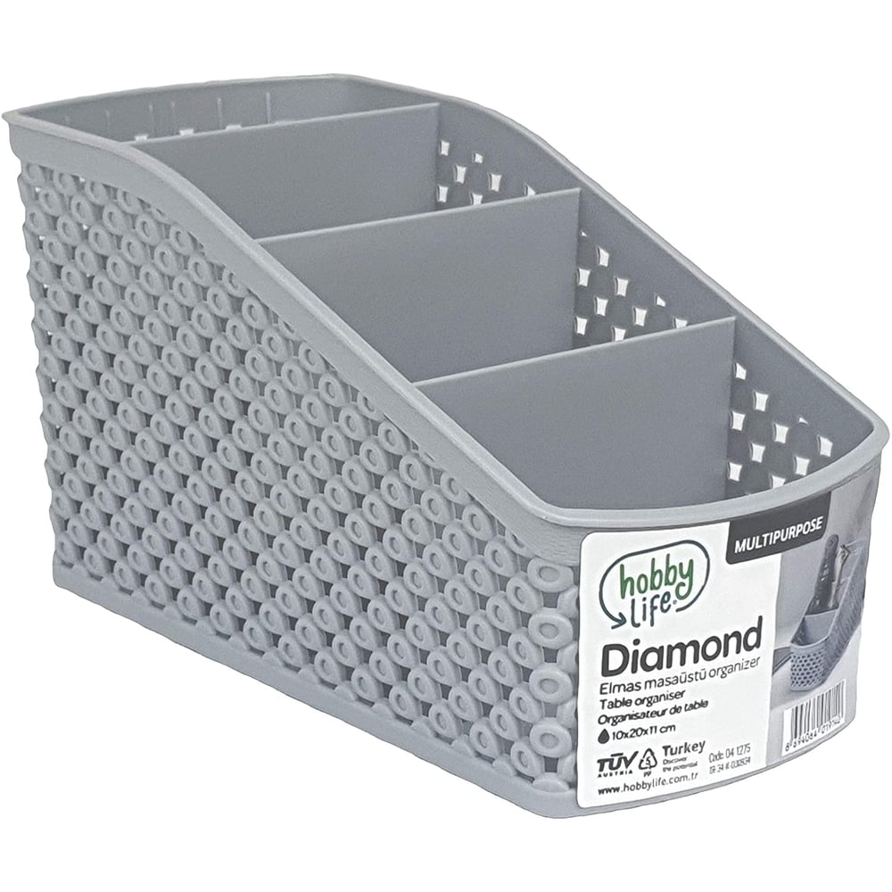 Buy Hobby Life Diamond Design 4-compartments Table Organizer (cool Grey ...
