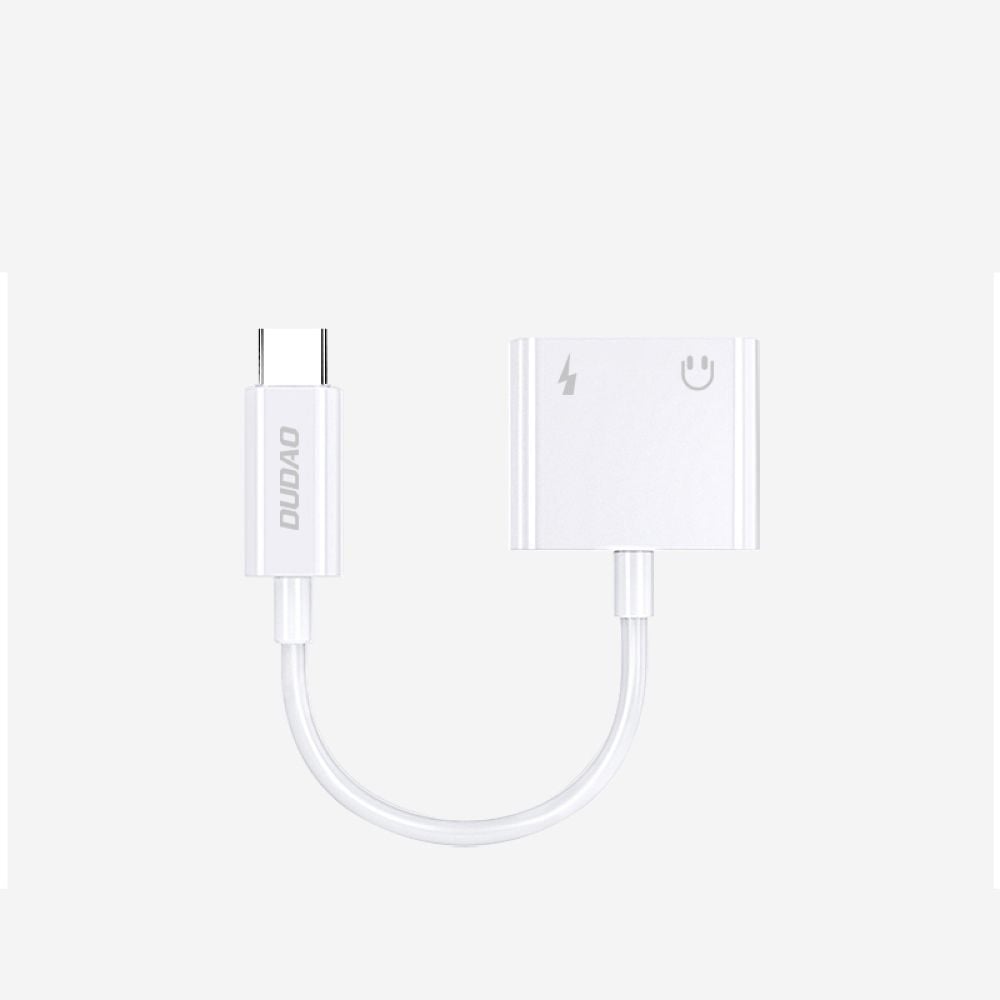Dudao 2 In 1 Lightning To 3.5mm Lightning Adapter White price in ...