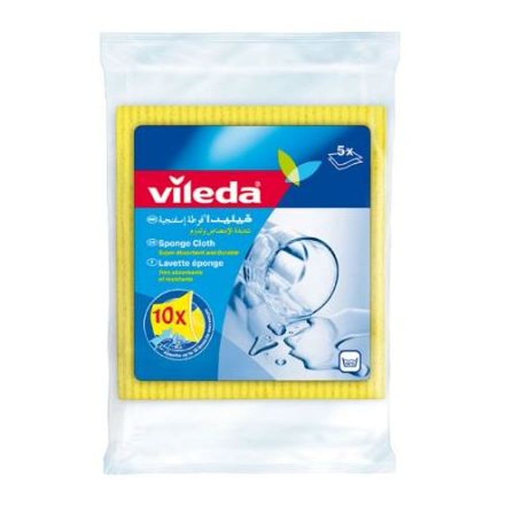 Buy Vileda Wiping Sponge Cloth 5pcs Online in UAE | Sharaf DG