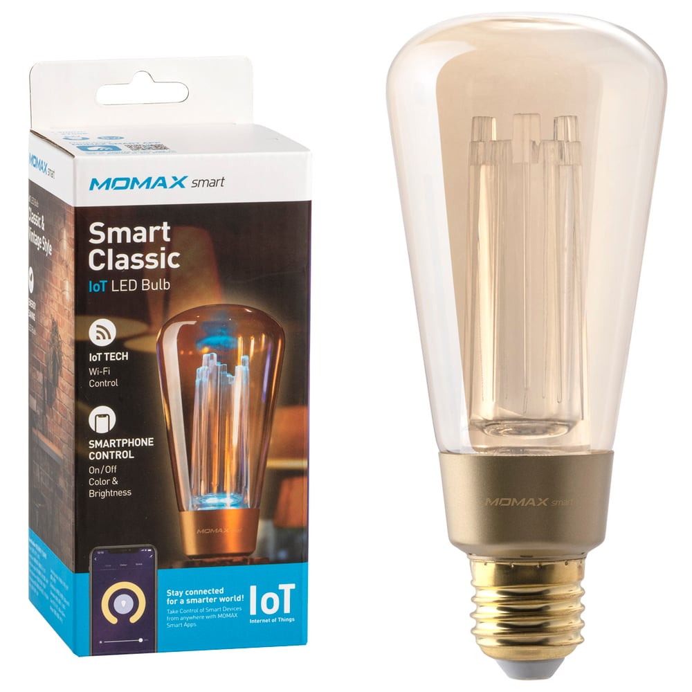 Buy Momax Smart IoT Classic LED Bulb E27 [RGB Color] dimmable Wi-Fi ...