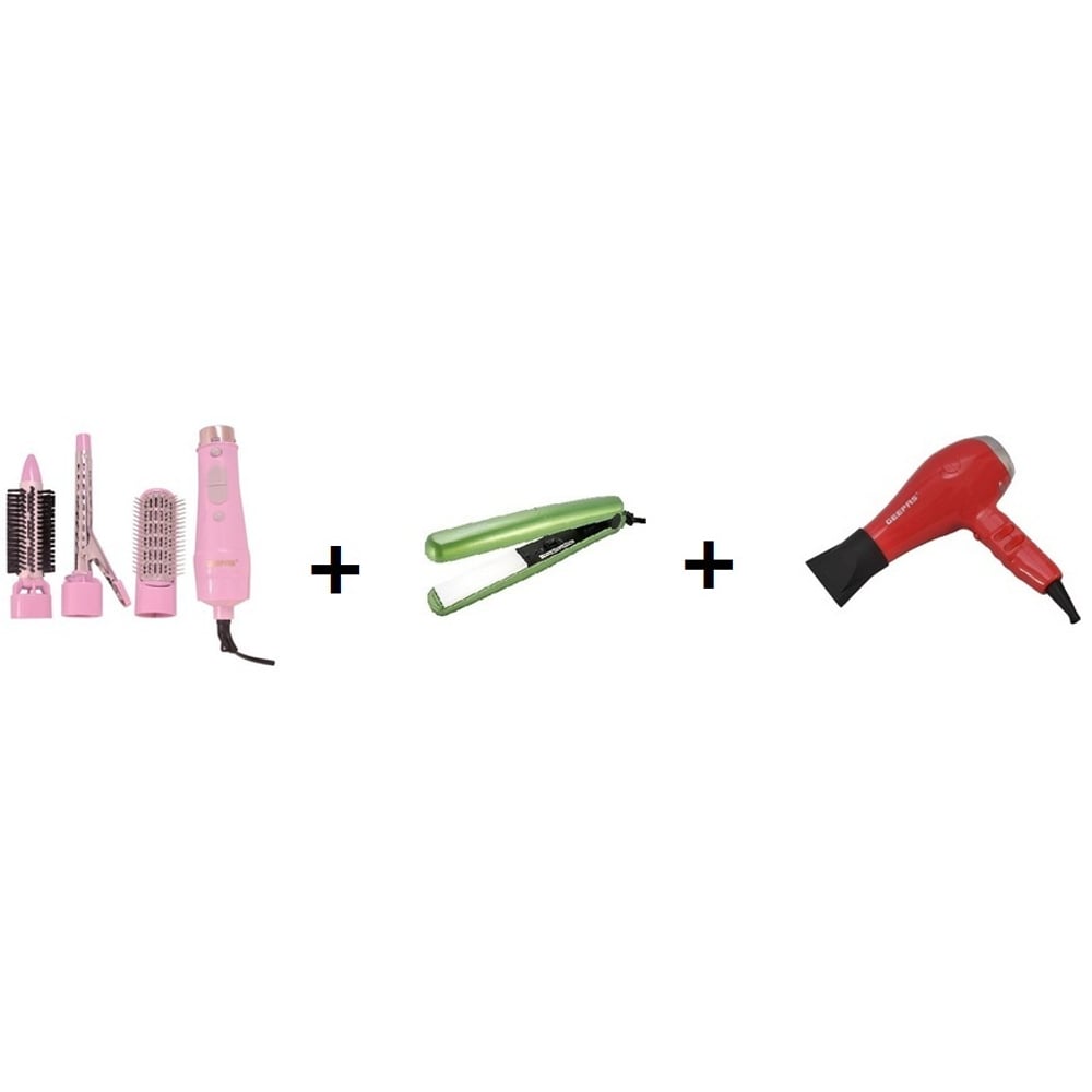 اشترِ Geepas GH714 Hair Styler+GH8078 Hair Dryer+GH8210 Straightner عبر ...