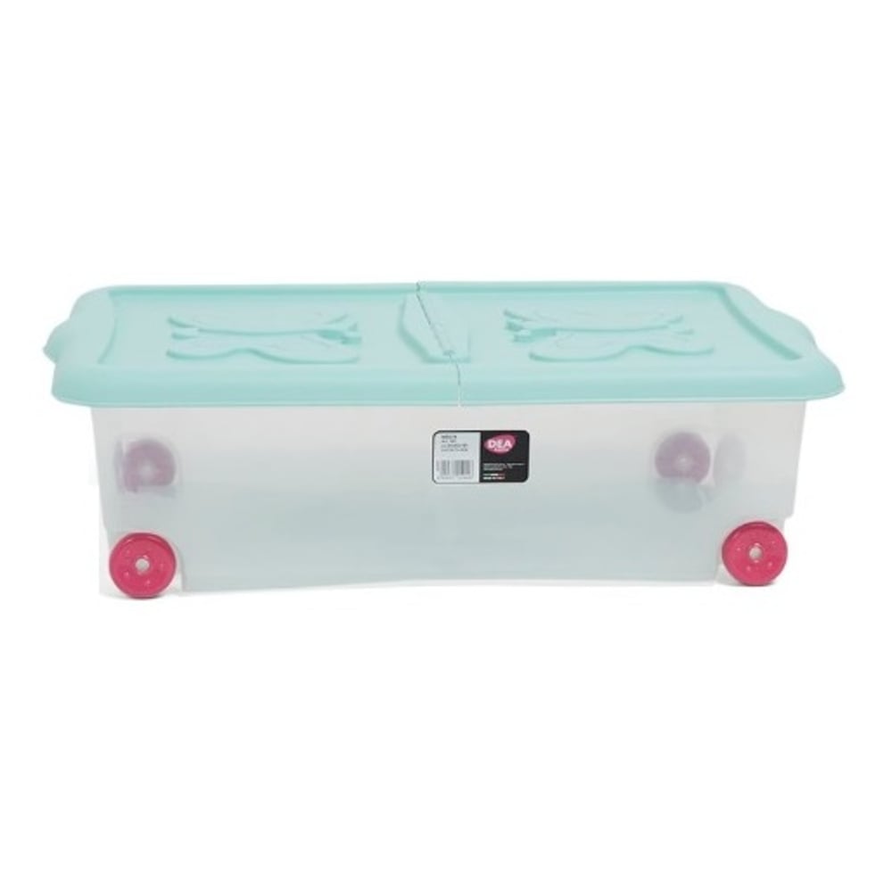 Buy Twin Flap Storage Box With Wheels Maroon/Clear 27 liter Online in ...