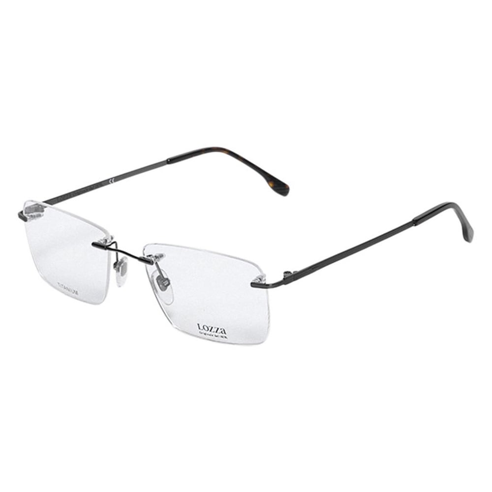Buy Lozza Vl2332 0568 Rectangular Black Rimless Eyeglasses For Unisex Online in UAE | Sharaf DG