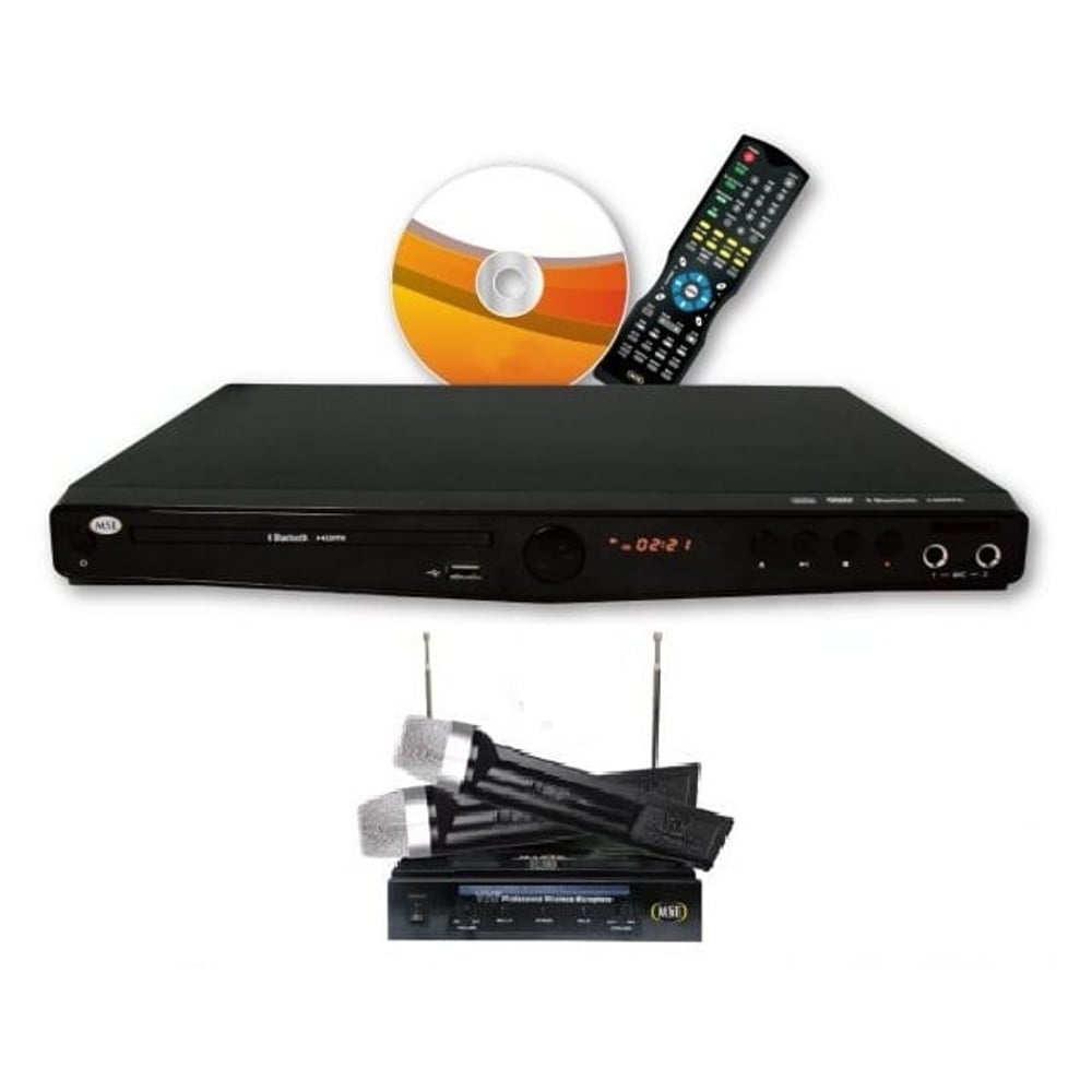 Magic Star MS900 DVD Player With Bluetooth + 2 LH210 Mic price in ...