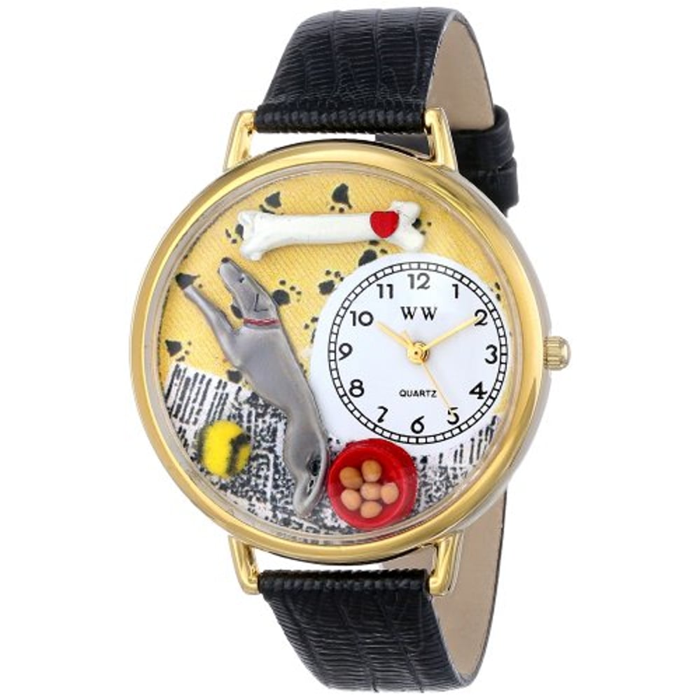 اشترِ Whimsical Watches Unisex G0130046 Greyhound Black Skin Leather ...