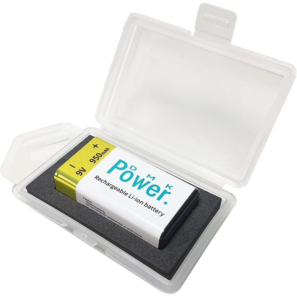 Buy Dmk Power 9v 950mah Rechargeable Li-ion Batteries With Battery ...