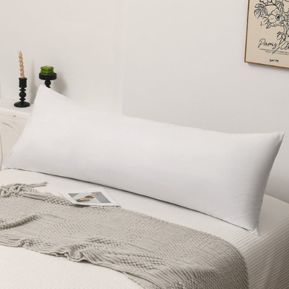اشترِ LUNA HOME 1 Piece Long Body Pillow Case, Plain White Color عبر ...