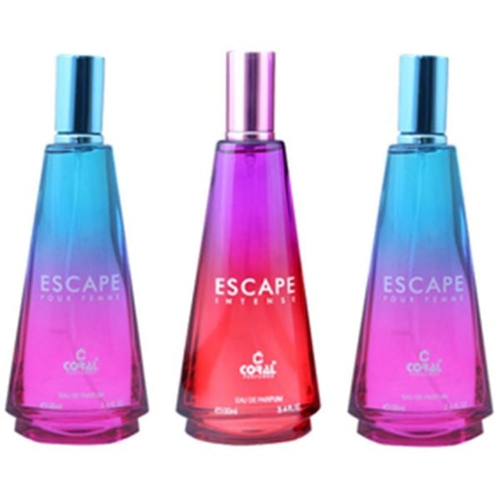 أسعار وخصومات Coral 3pcs Escape EDP Gift Set 1 Intense 100ml 2 Pour ...