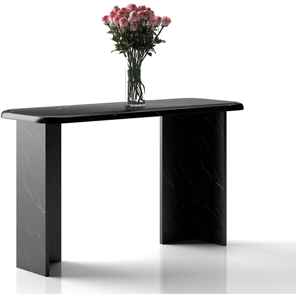 Buy Lamac Crafts – Black Marble Console Table For Living Room/bedroom/entrance (black) Online in ...