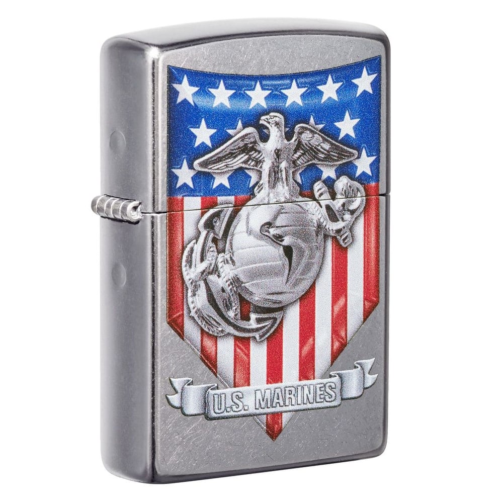 اشترِ Zippo 49317 207 U.s. Marine Corps Street Chrome Windproof Lighter ...
