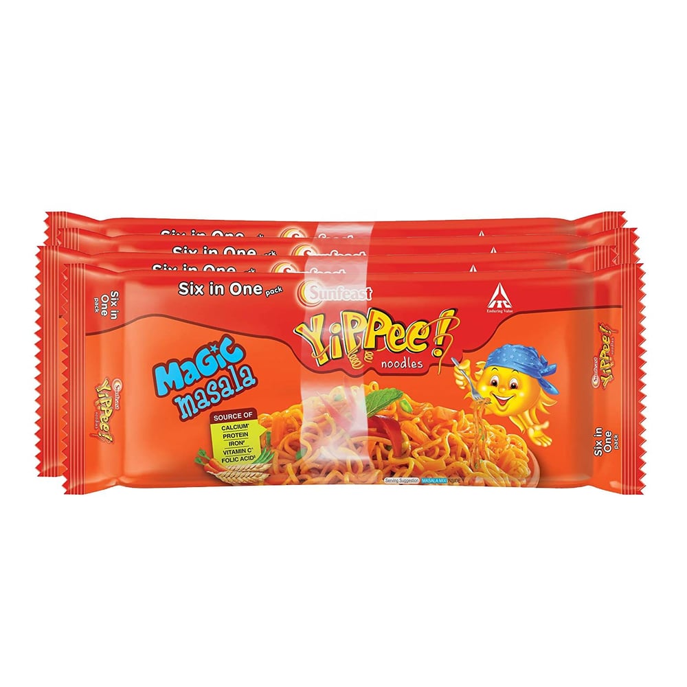 اشتري Sunfeast Noodles – Yippee Noodles Magic Masala 360g (Pack of 4 ...