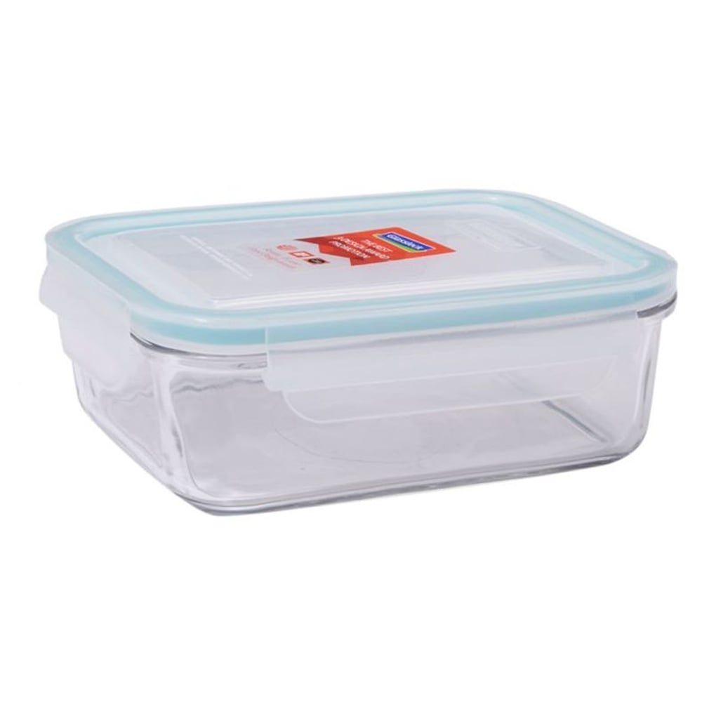 Glasslock Rectangular Food Lunch Box Clear/Blue 715ml price in Bahrain ...