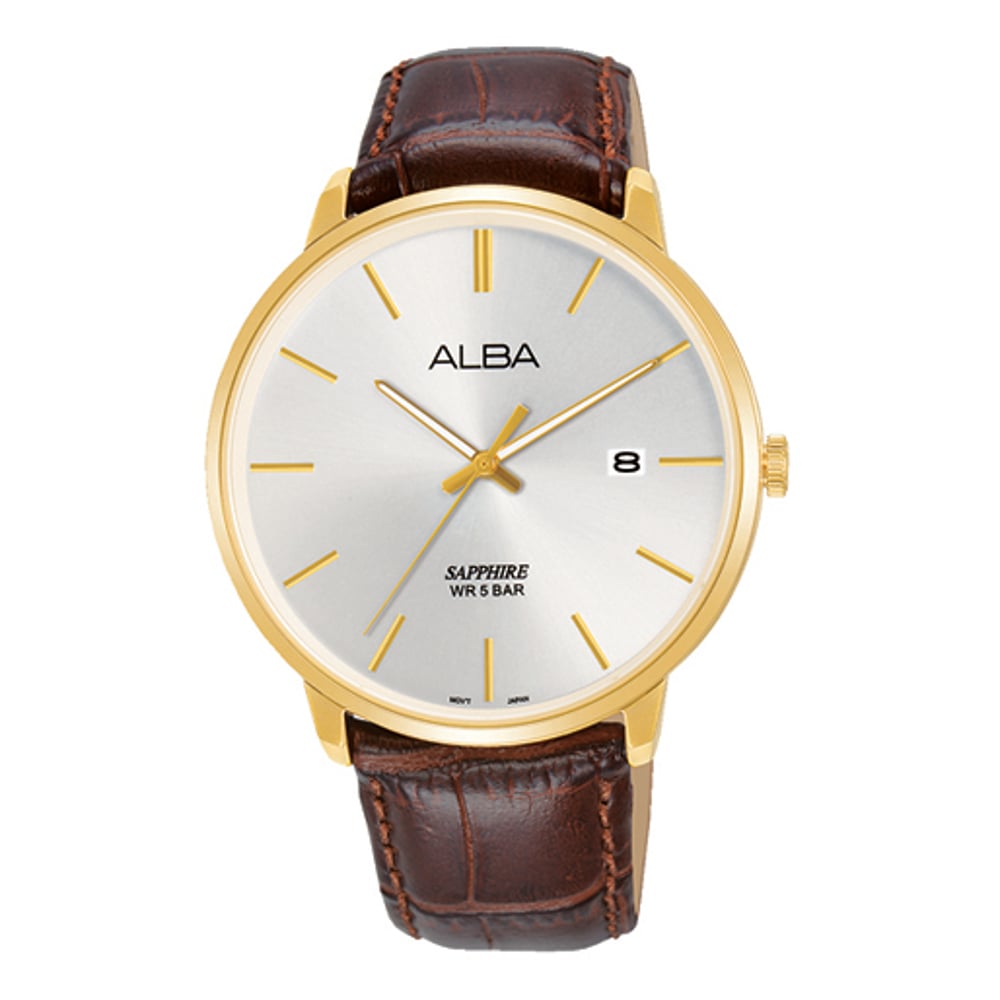 Alba Men’s Light Gold 3 Hands Date Wrist Watch price in Bahrain, Buy ...
