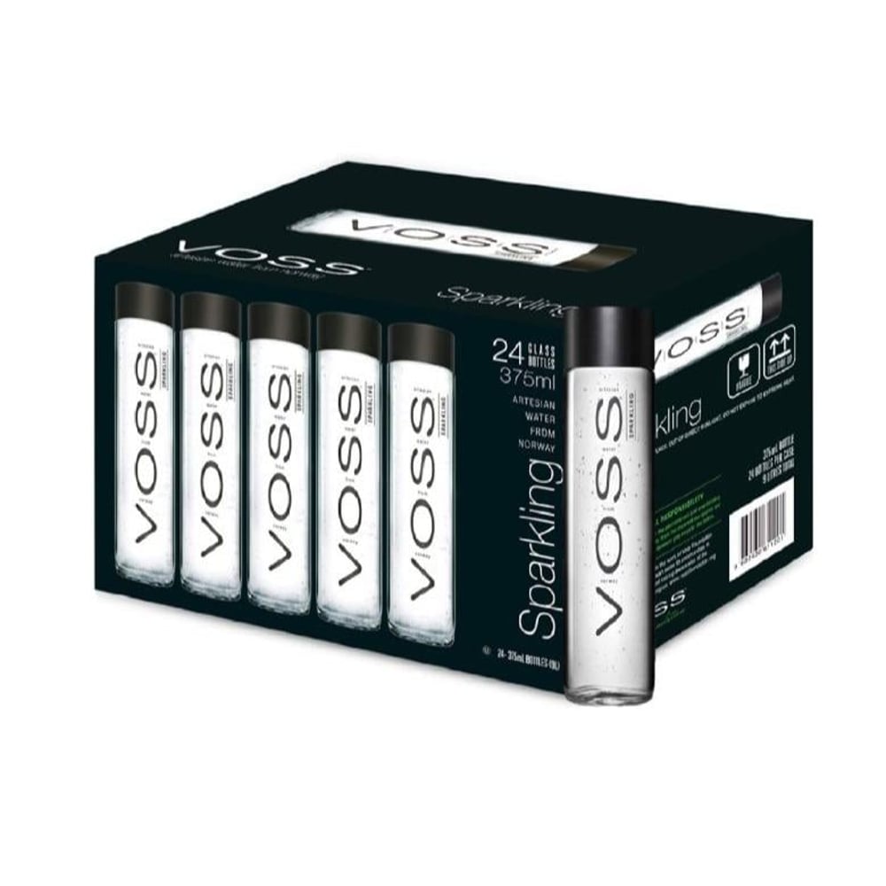 Buy Voss 24-pack Artesian Sparkling Water Glass Bottle 375 ml Online in ...