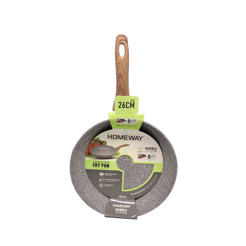 Buy Homeway Marble Frypan Forged 26cm HW2414 Online in UAE | Sharaf DG