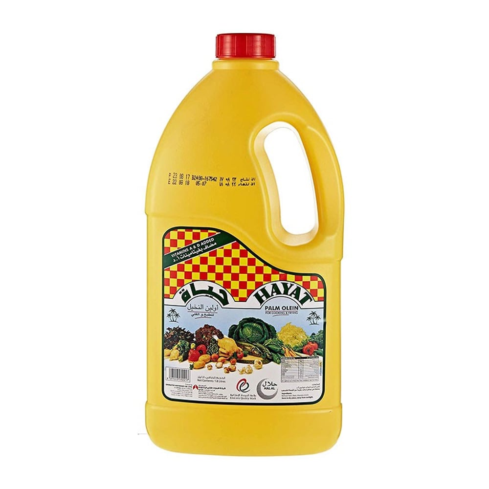 Buy Hayat Palm Olein Vegetable Oil 1.8l Online in UAE | Sharaf DG