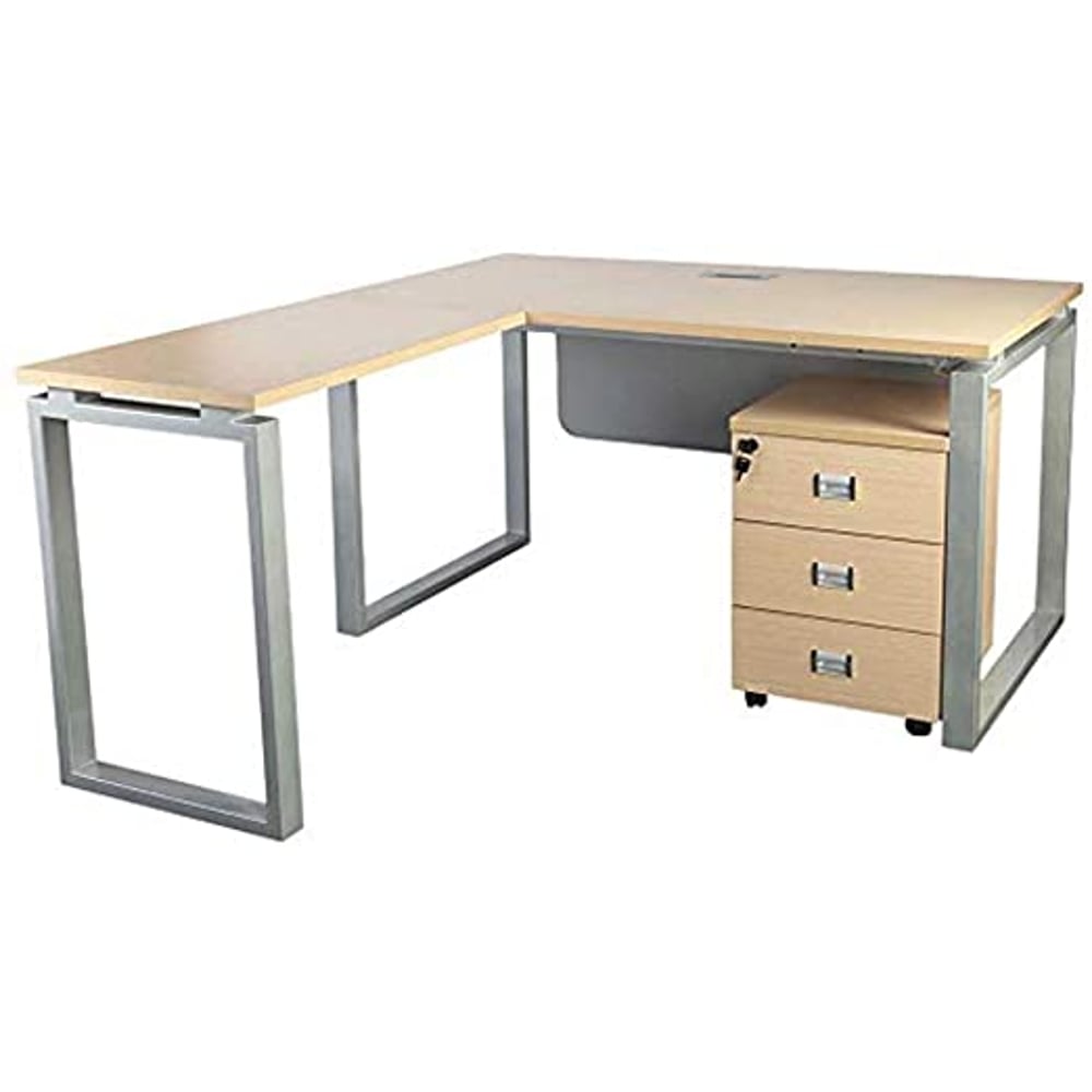 Buy Mahmayi Carre 5114L Modern Workstation Desk Thickness Top Mdf Board ...