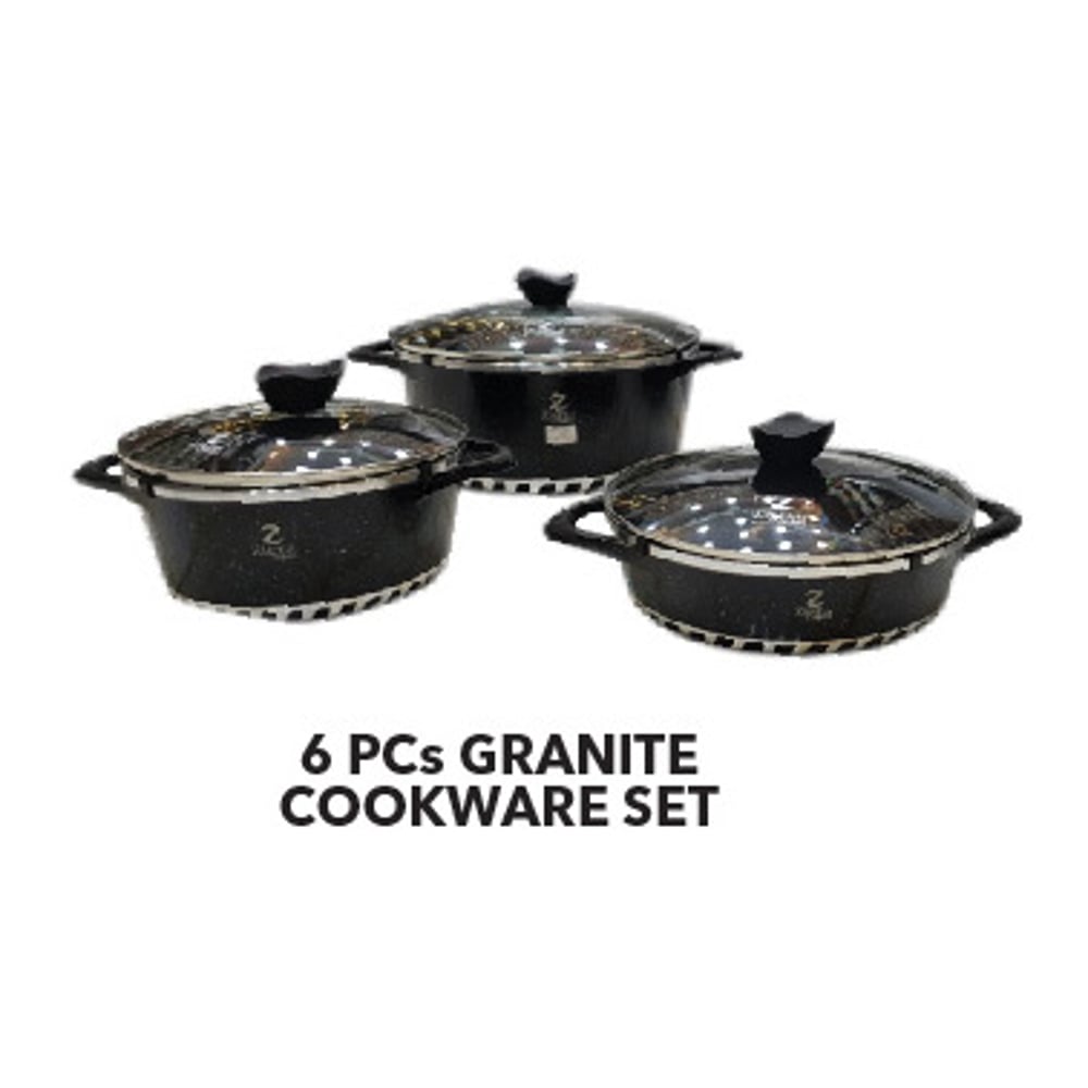 Free Zigma JAZ-3-28R 3pcs Granite Set 20cms+24cms+28cms Soup Pot ...