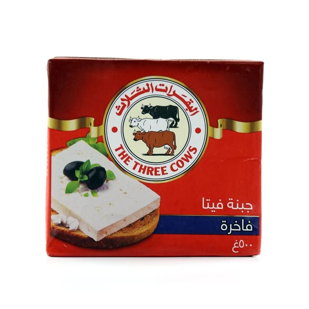 Buy The Three Cows Cheese Feta 500g Premium Online in UAE | Sharaf DG