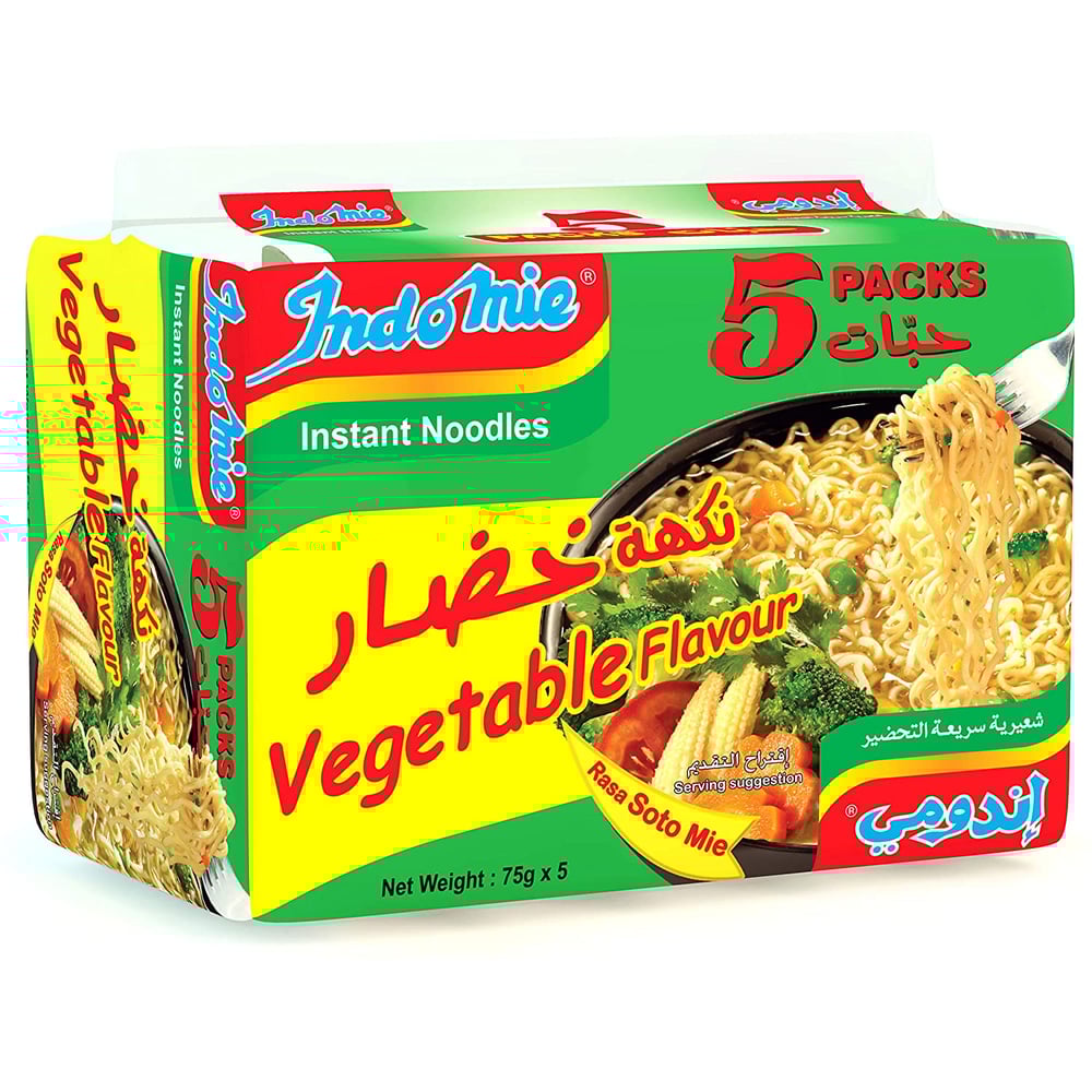 Buy Indomie Vegetable Flavour Instant Noodles (5x75gm) Online in UAE ...