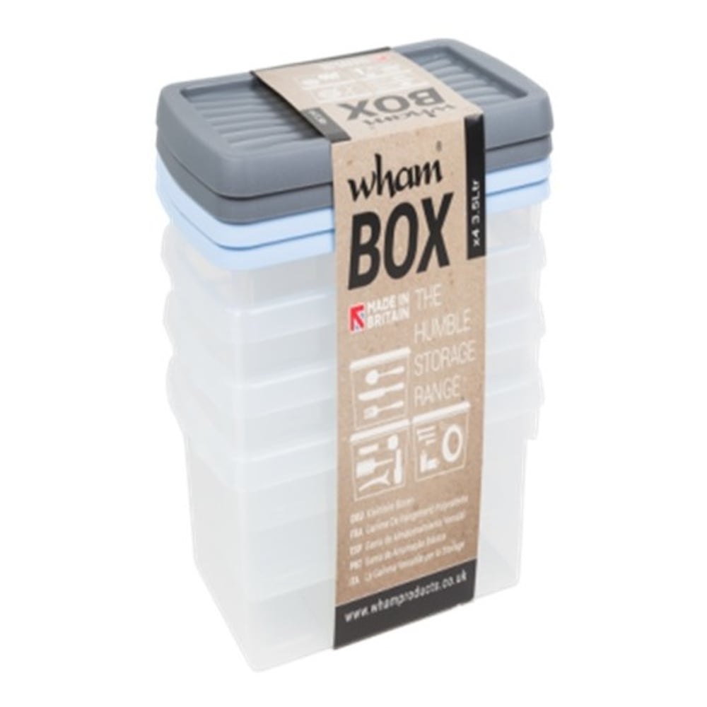 اشترِ Wham 13109 Wham Box & Lid Set Of 4 Clear/Assorted 3.5L عبر الإنترنت في الإمارات العربية ...