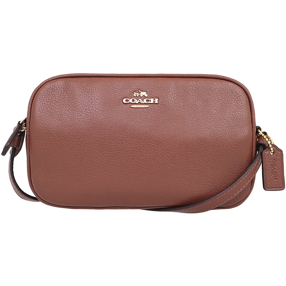 اشترِ Coach F65988 IMEBO Pebble Leather Crossbody Pouch Shoulder Bag in Saddle عبر الإنترنت في ...