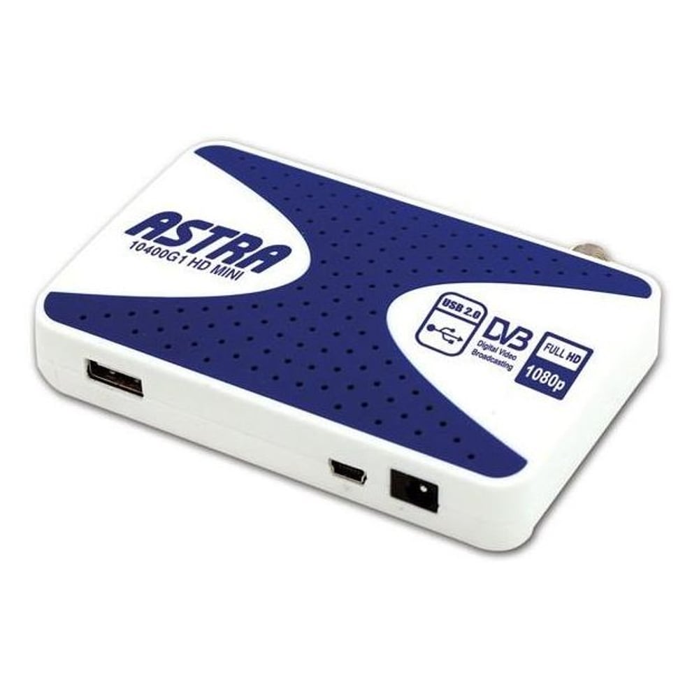 Buy Astra 10400 G1 HD Mini Receiver White/Blue Online in UAE | Sharaf DG