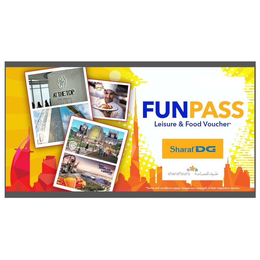 Buy Free Sharaf DG Activities Voucher (Fun Pass) IT PROMO Online in UAE ...