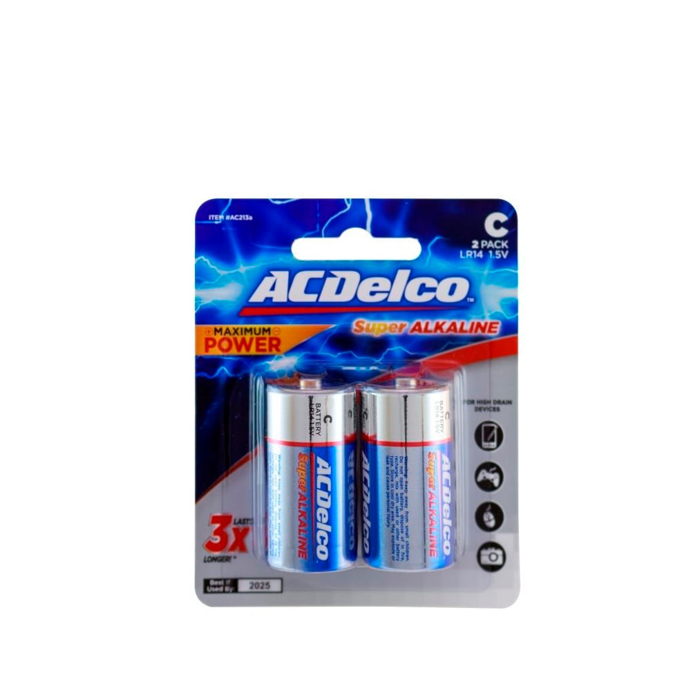Buy AC Delco Alkaline Blister Card C 2pk – PCS Online in UAE | Sharaf DG