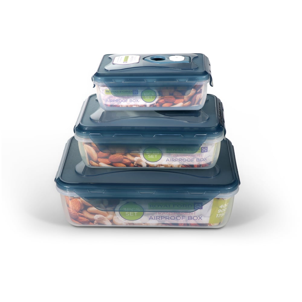 Buy Royalford 3Pcrec Airproof Box (400+900+1750ml) Online in UAE ...